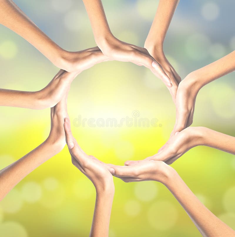Human Hands Making Circle Bright Stock Photos - Free & Royalty-Free ...