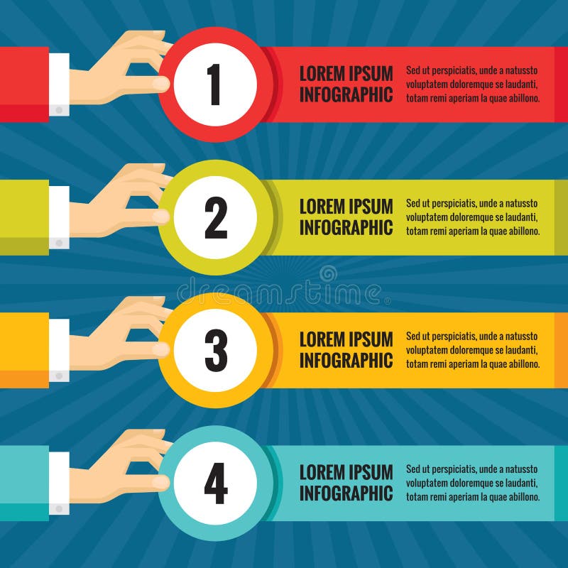 Human Hands with Numbered Blocks - Infographic Business Concept ...