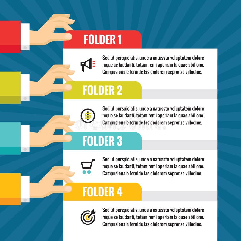 Human Hands with Numbered Blocks - Infographic Business Concept ...