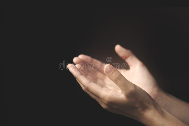 Human Hands Open Palm Up Worship, Pray for God Blessing Stock Image ...