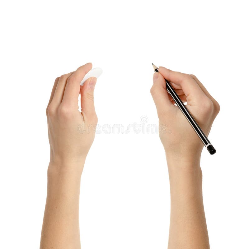 Hand Erasing With Pencil