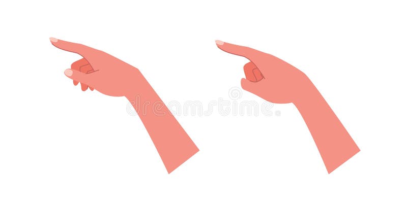 Human Hands Point, Scroll Down or Up on Smartphone or Tablet Flat ...