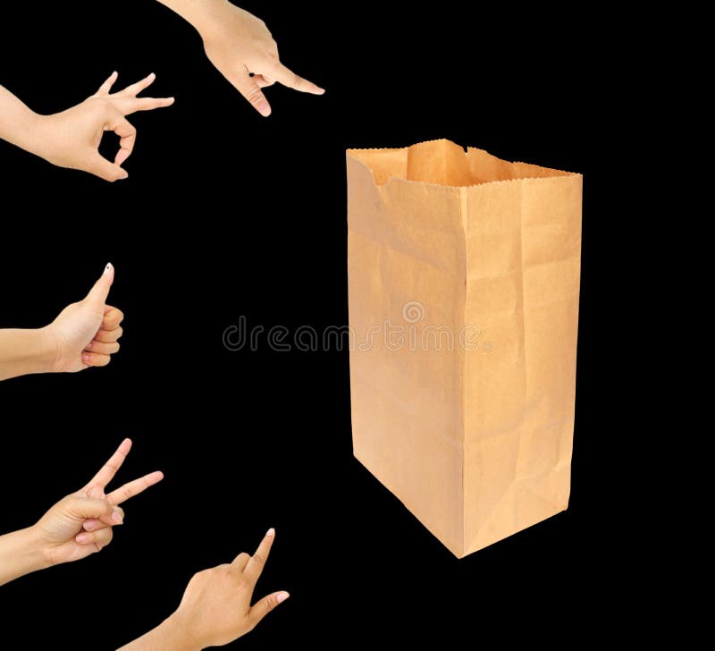 Human Hands Pointing To Paper Bag Stock Photos - Free & Royalty-Free ...