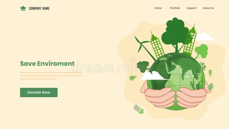 Human Hands Protecting Green Earth Globe for Save Environment Concept ...