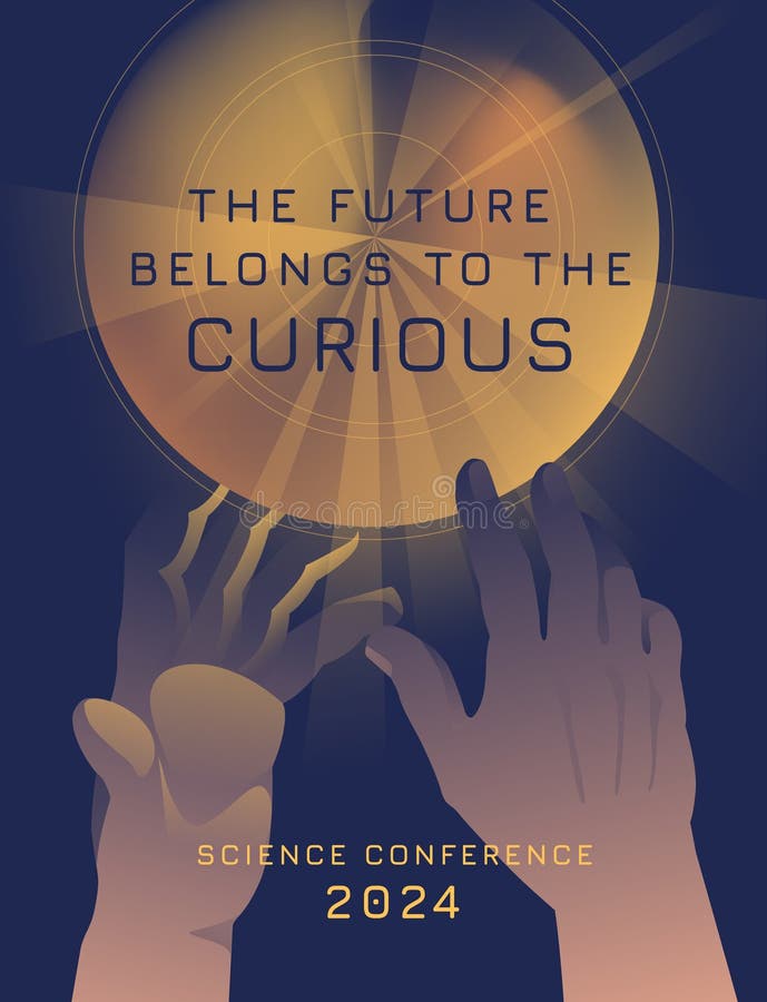 Human Hands Reaching for a Sphere of Light on a Dark Background. Stock ...