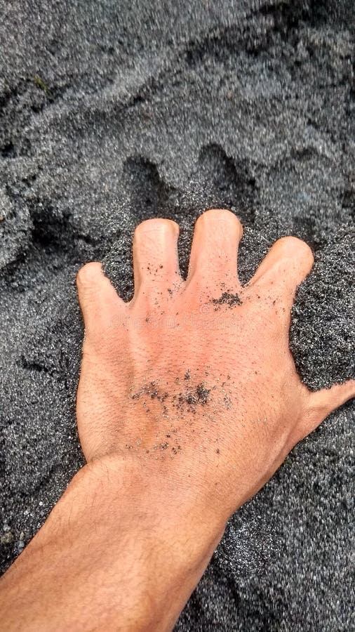 Human hands on sand stock image. Image of sand, human - 153010491