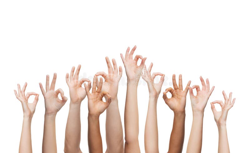 Human Hands Showing Ok Sign Stock Photo - Image of isolated, agree ...