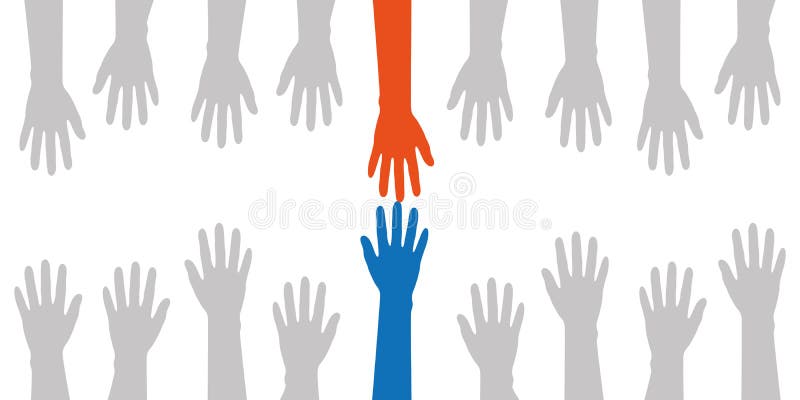 Human Hands with Tolerance Concept Isolated on White Stock Vector ...