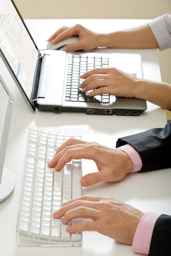 Human Hands Typing Human Hands Typing Stock Image - Image of peripheral ...