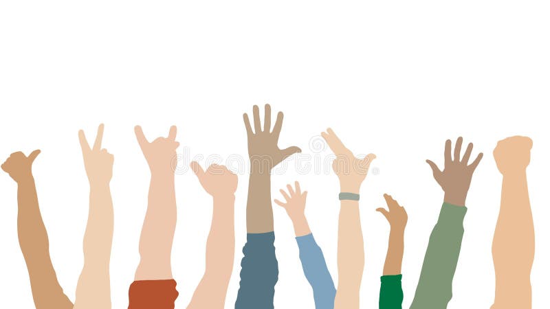 Human Hands Up of Crowd. Raising of Hands, Animation Stock Footage ...