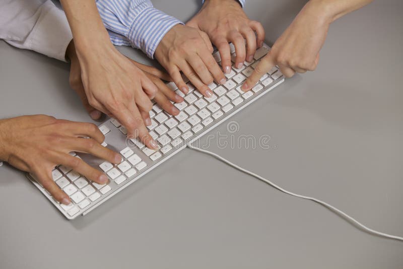Human Hands Using Computer Keyboard Stock Image - Image of people ...