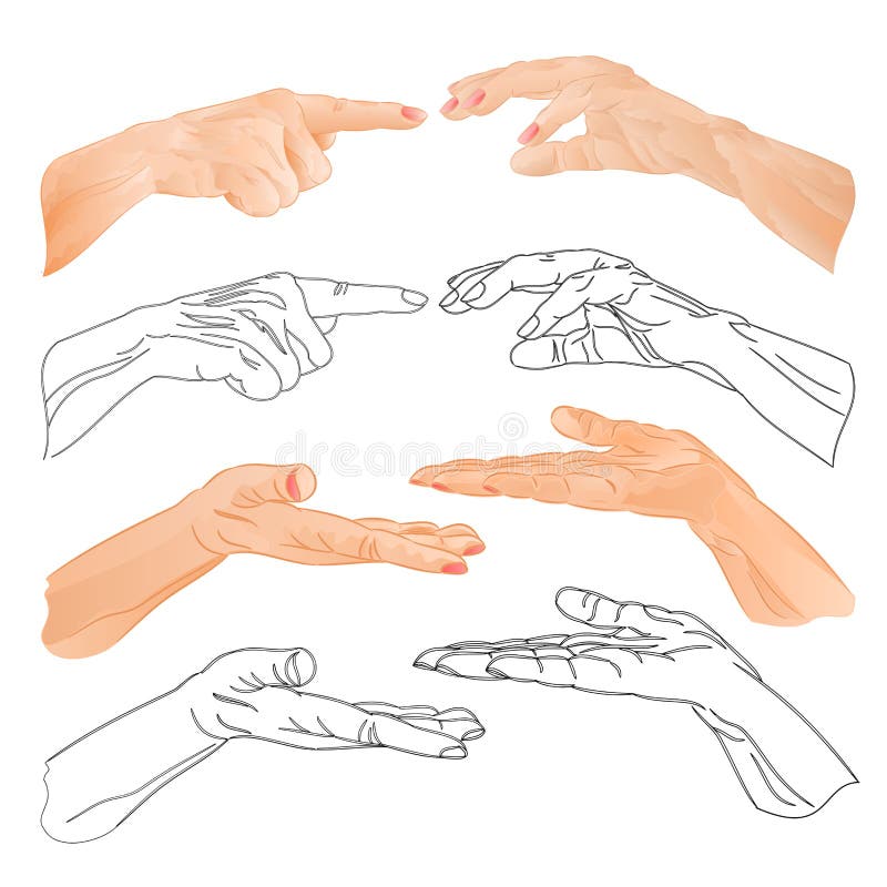 Human hands Vector stock vector. Illustration of pointer - 76419809