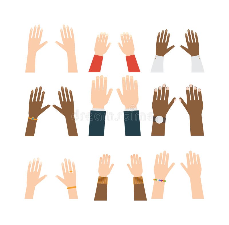 Human Hands Vector Illustration. Stock Vector - Illustration of male ...