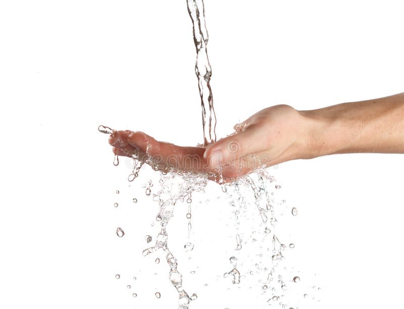 Human hands with water stock photo. Image of pouring - 43272608