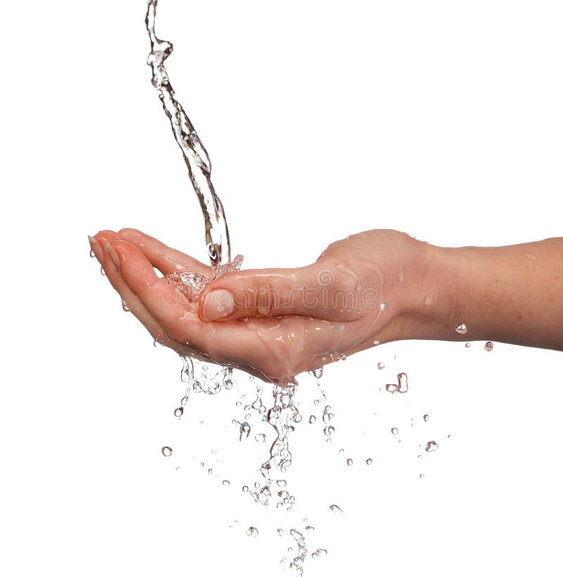 Human hands with water stock image. Image of fresh, catching - 43272651