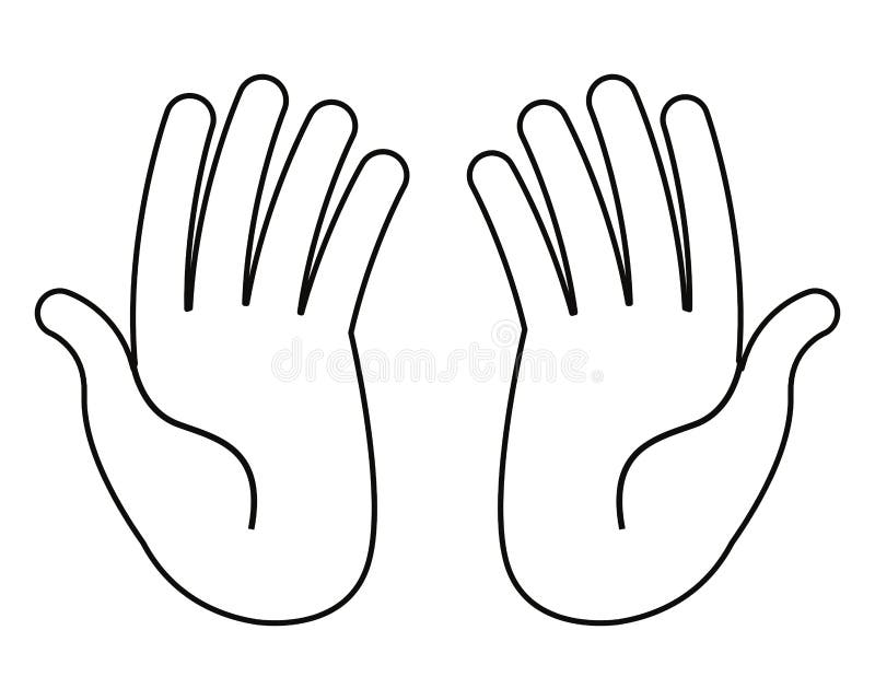 Human Hands on White Background Stock Vector - Illustration of sign ...