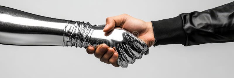 Human Handshaking with a Robotic Hand Representing Futuristic ...