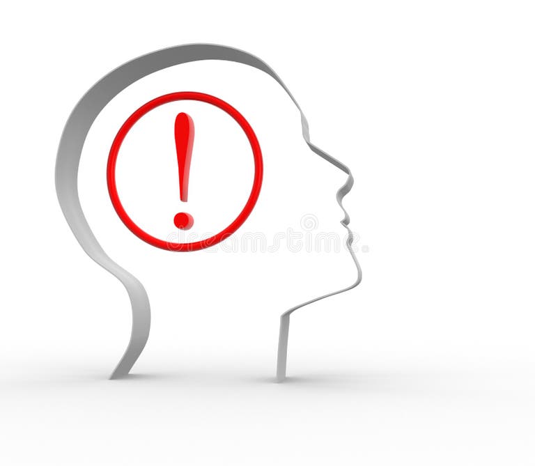 Human Head Exclamation Mark Symbol Stock Illustrations – 920 Human Head ...