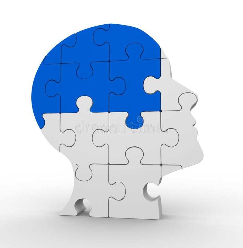 Human Head Made Puzzle Pieces Stock Illustrations – 88 Human Head Made ...