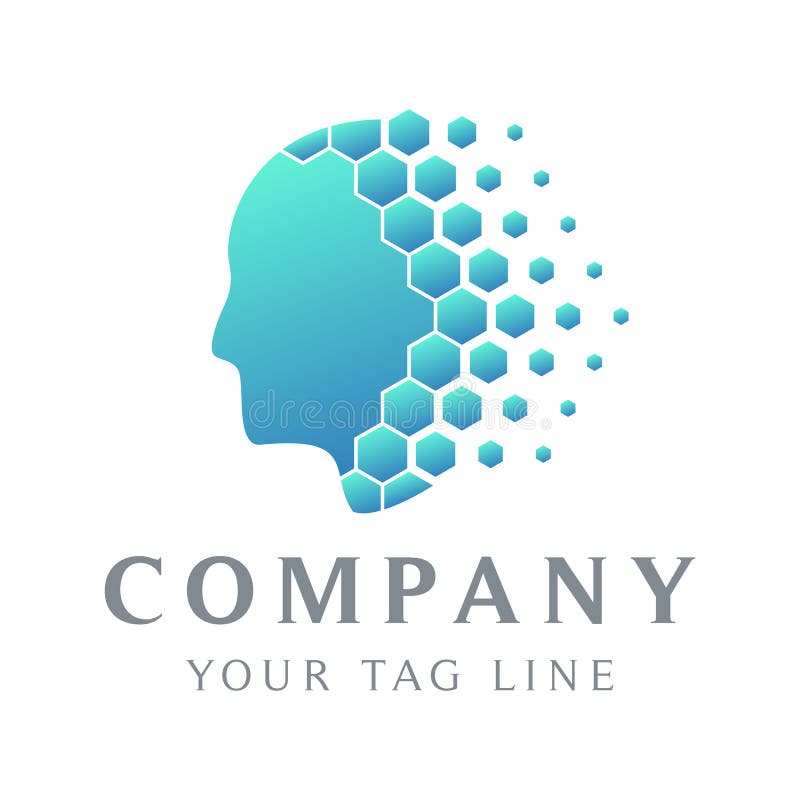 Abstract Brain Logo Template with a Modern and Cool Design Stock Vector ...