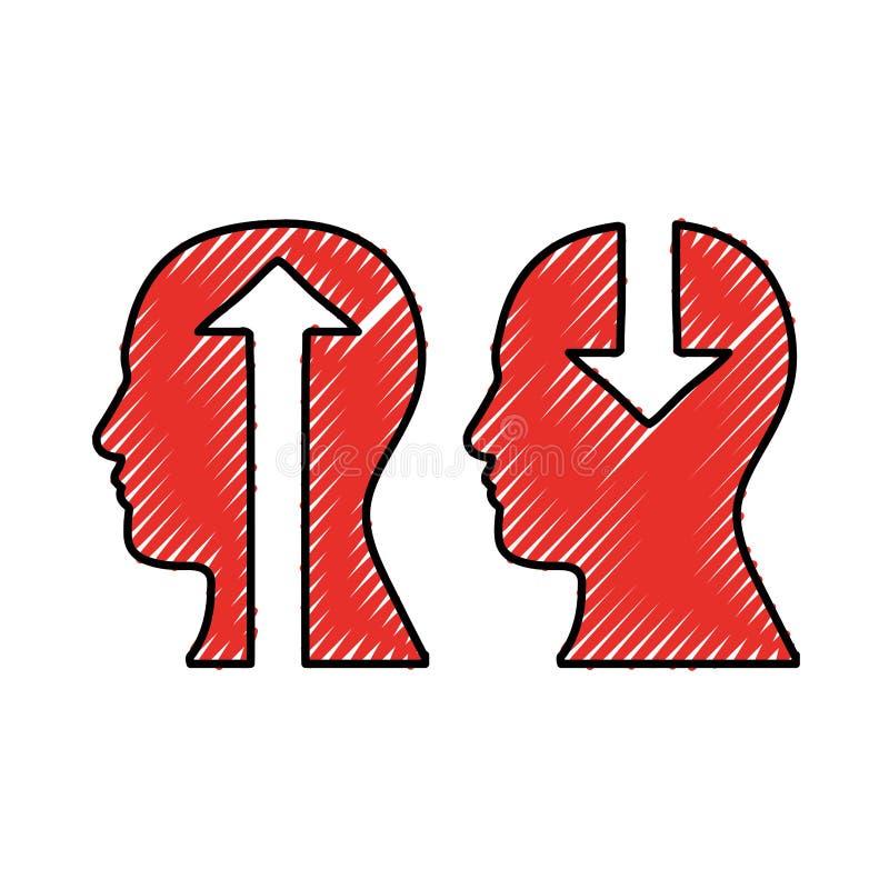 Human Head with Arrow Icon Image Stock Vector - Illustration of design ...