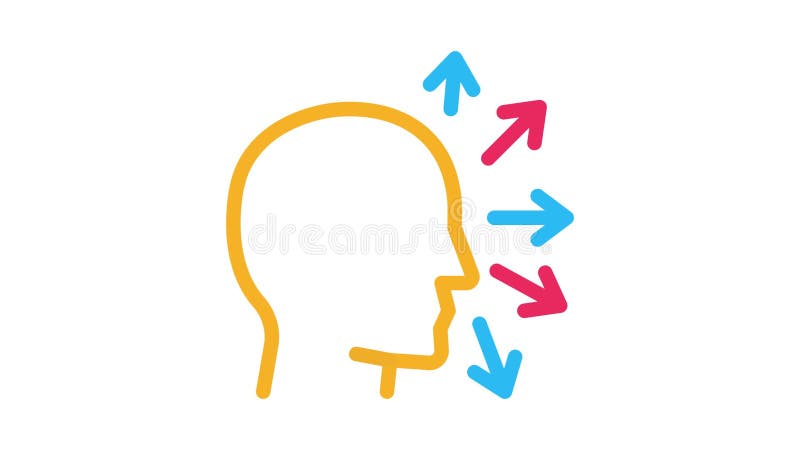 Human Head Plus Minus Icon Animation Stock Footage - Video of cognitive ...