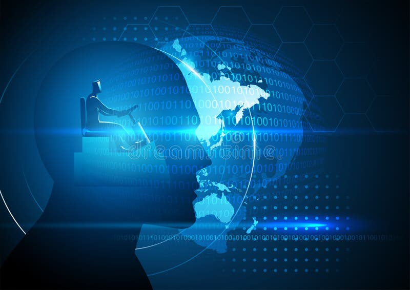 Human Head Being Controlled by a Man Stock Vector - Illustration of ...