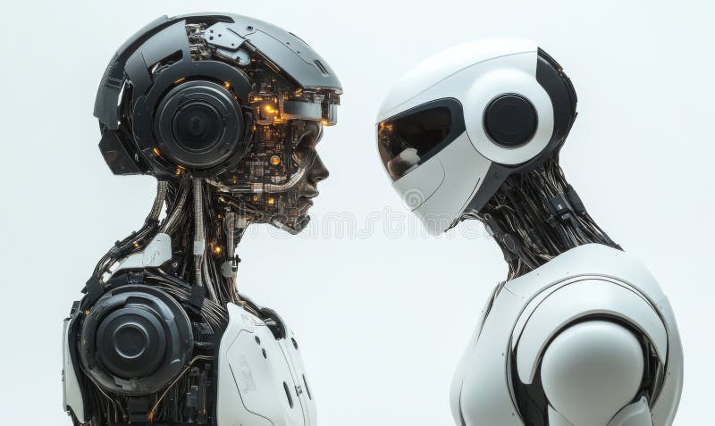 Human Head with Brain Augmented Reality, Looks Calm and Peaceful ...