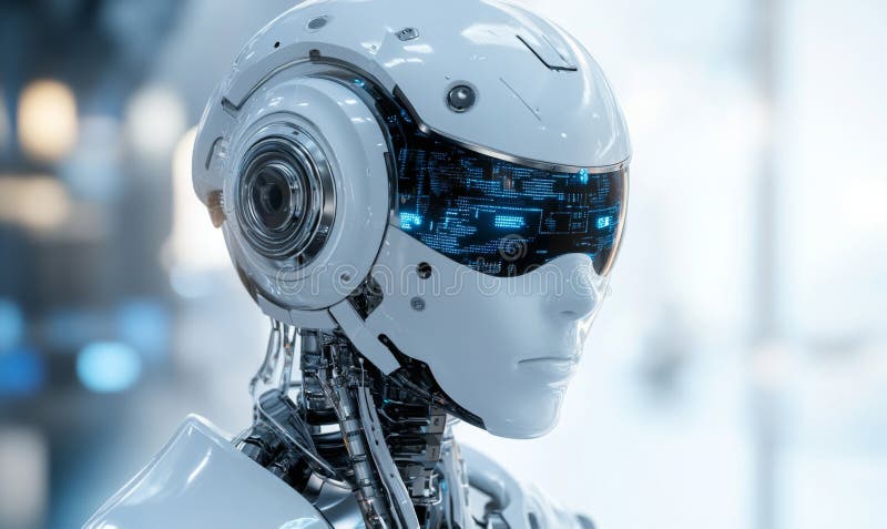 Human Head with Brain Augmented Reality, Looks Calm and Peaceful ...