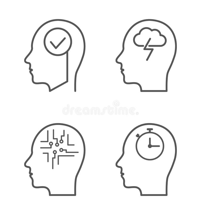 Human head brain cloud stock vector. Illustration of brain - 224736662