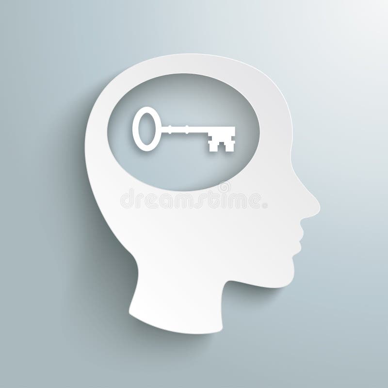 Human Head Brain Key stock vector. Illustration of improving - 105399872
