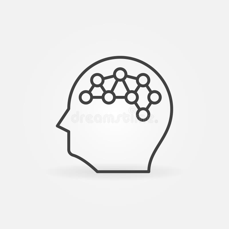 Neuron Connections in Human Brain Colored Vector Icon Stock Vector ...