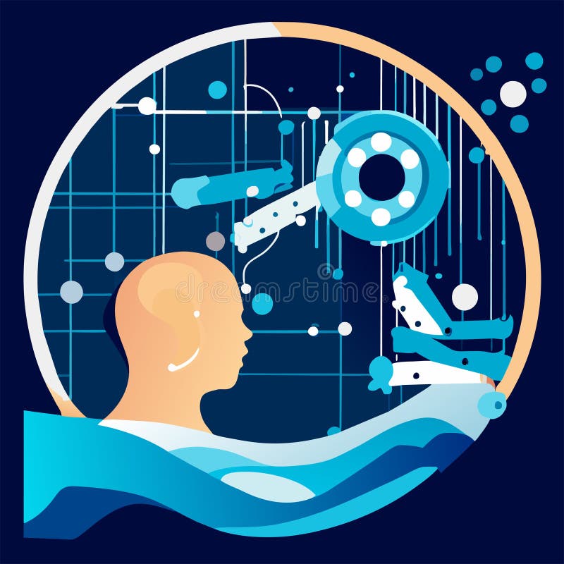 Human Head with Healthy Food. Vector Illustration in a Flat Style Stock ...