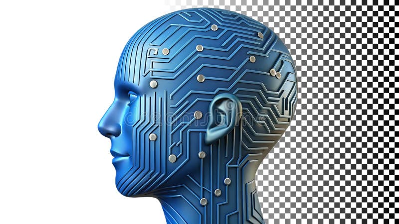 Human Head Circuit Pattern, AI Intelligence Technology Digital Mind Png ...
