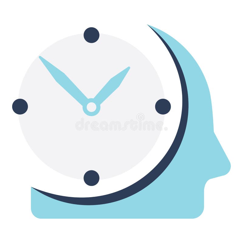 Human Head Clock Logo Template. Stock Vector - Illustration of speed ...