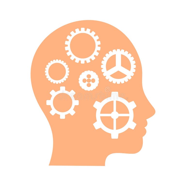 Human Head with Cogs and Gears Stock Vector - Illustration of ideas ...
