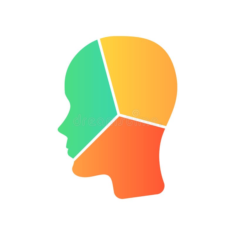 Human Head with Colorful Sectors Vector Design Element Stock Vector ...