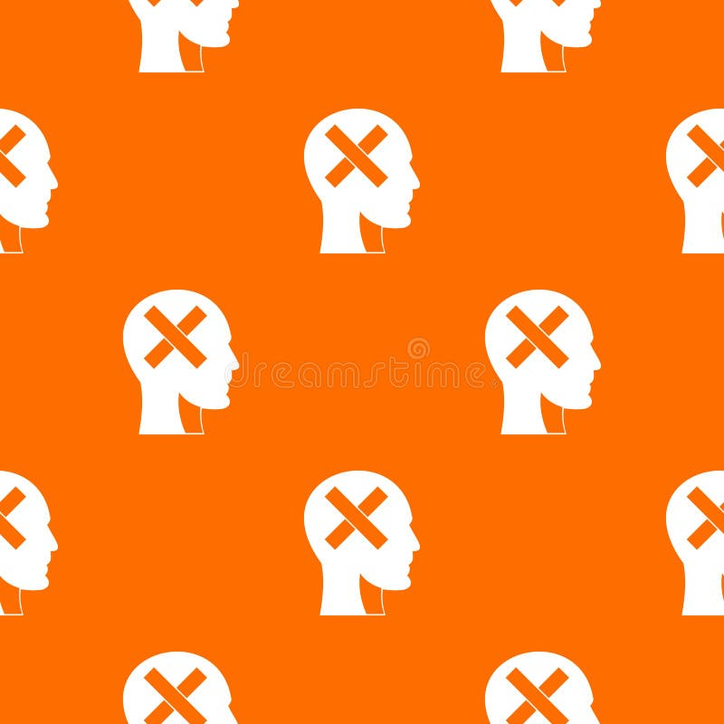Human Head with Cross Inside Pattern Seamless Stock Vector ...
