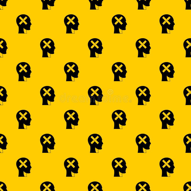 Human Head with Cross Inside Pattern Vector Stock Vector - Illustration ...