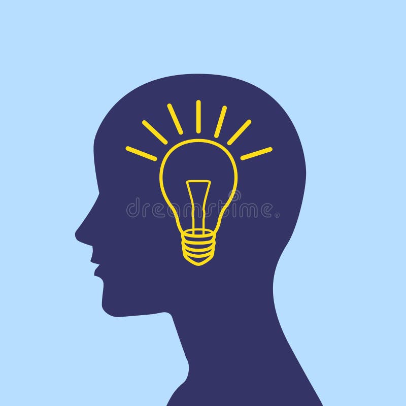 Human Head Design Creativity and Think Concept Stock Vector ...