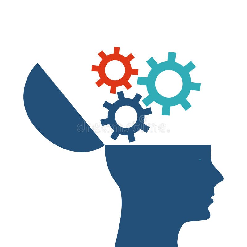 Human Head Design. Creativity and Think Concept. Vector Graphic Stock ...