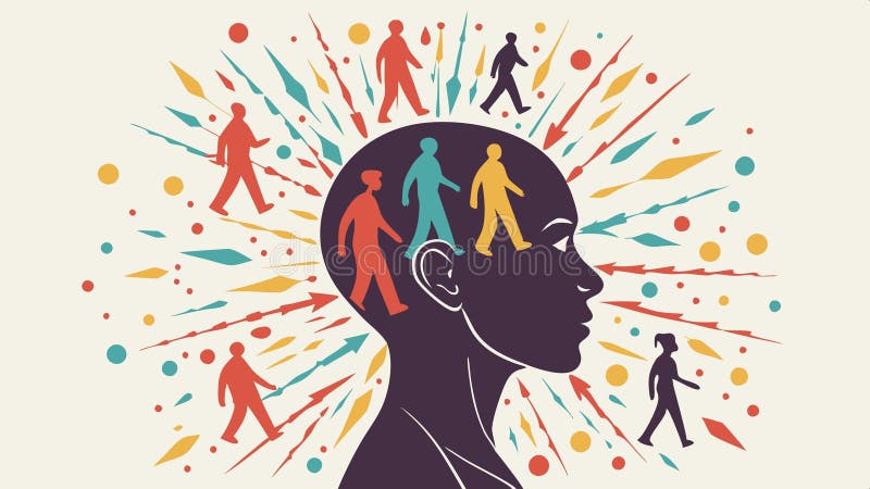 Human Head with Diverse Minds, Mental Diversity, and Thought Variety ...