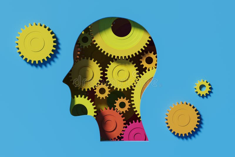 Head Gears Brain Personality Stock Illustrations – 67 Head Gears Brain ...