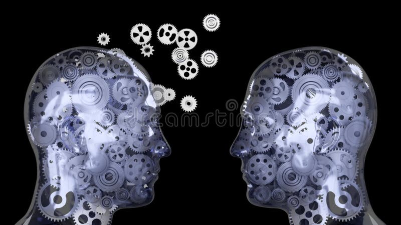 Human Head with Gears. Business Technology Concept. 3d Animation Stock ...