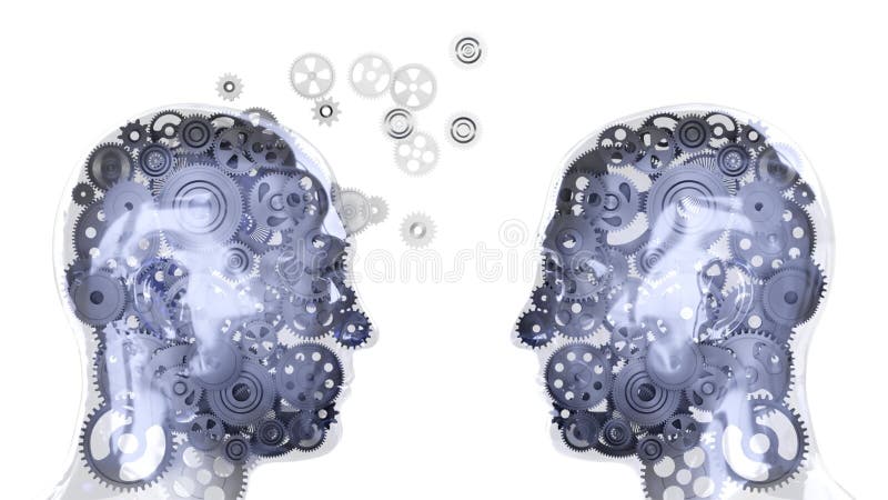 Human Head with Gears. Business Technology Concept. 3d Animation Stock ...