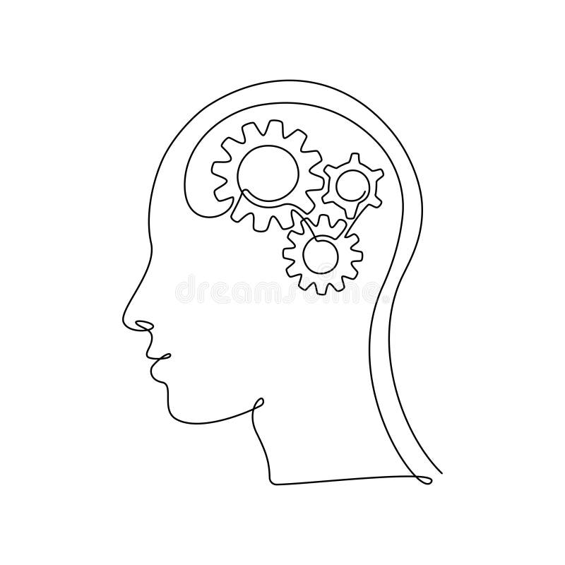 Continuous Line Art Brain Stock Illustrations – 528 Continuous Line Art ...