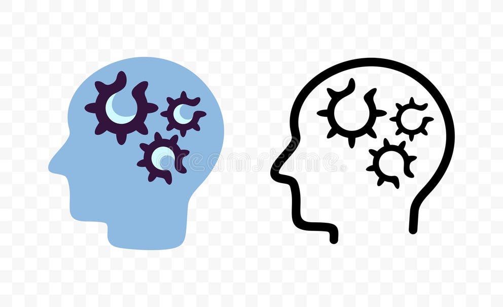 Human Head with Gears Inside, Graphic Design Stock Vector ...