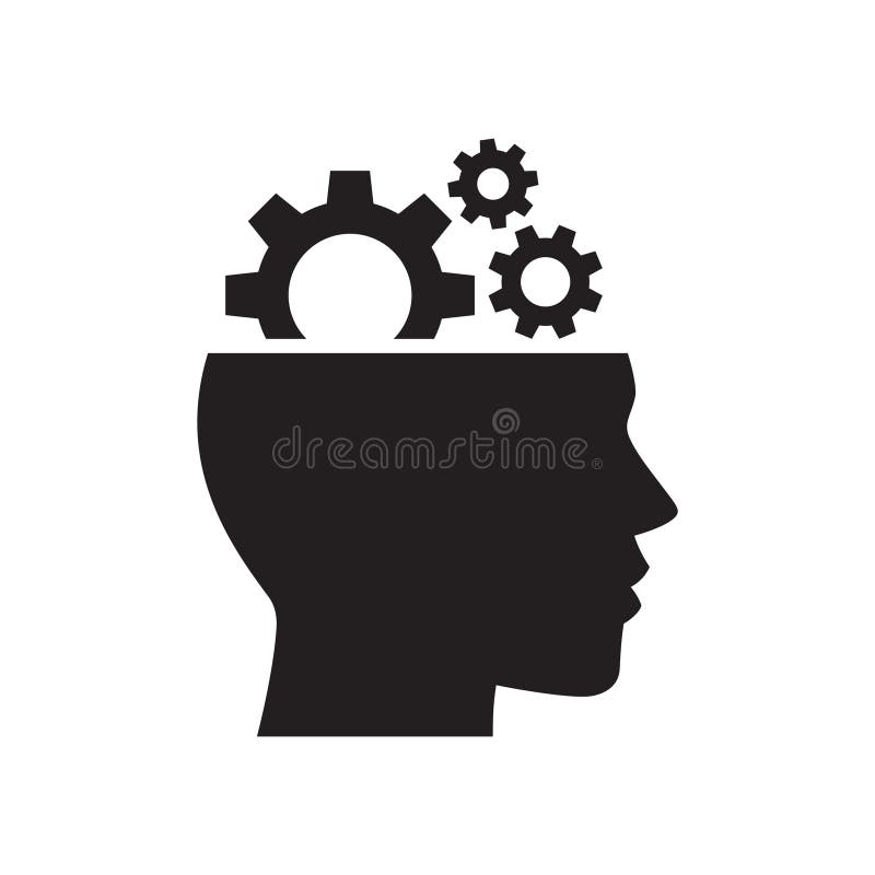 Human Head Gears Tech Logo, Cogwheel Engineering Technological Inside ...