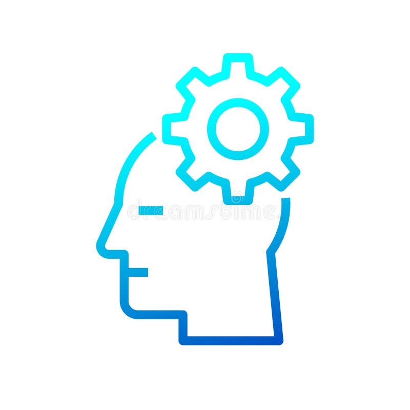 Human Head Gears Tech Logo, Cogwheel Engineering Technological Inside ...