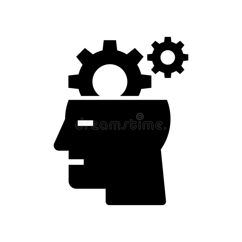 Human Head Tech Icon, AI Chip Technological Brain, Artificial ...